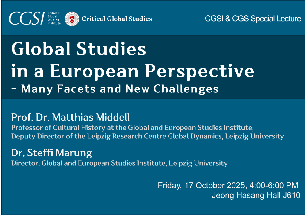 Critical Global Studies - General Notices